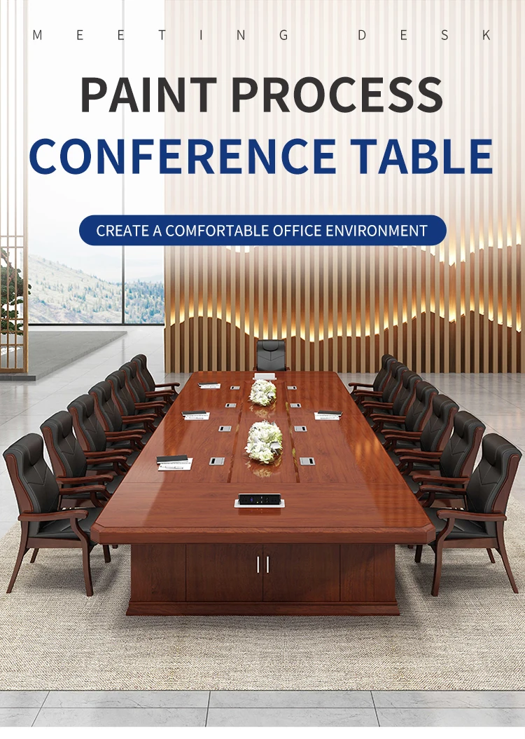 Luxury Wooden Conference Table & Chairs Set - Extendable Office ...