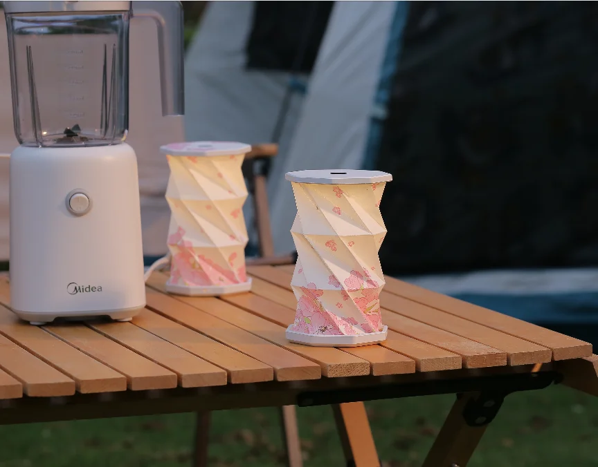 Mini Folding Paper Lamp - Eye-Caring, Portable Night Light