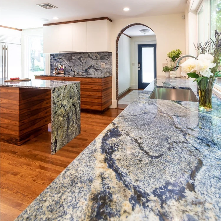 Luxury Blue Granite Slabs - Azul Bahia Countertop Price