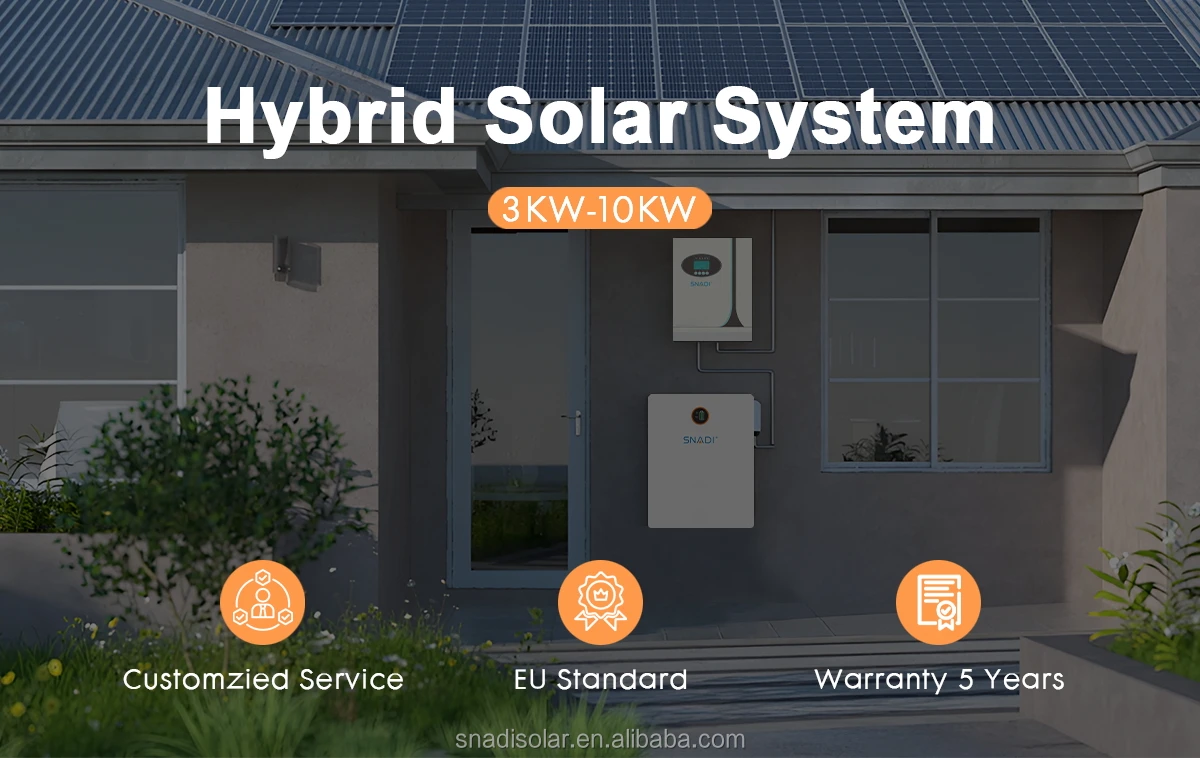 SNADI 3KW Solar System 5KW Hybrid Solar Energy System Kit for Home 10KW ...
