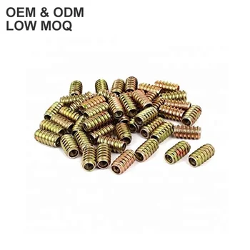 M4 M5 M6 M8 M10 Yellow Zinc Plated Fixing Furniture Thread Inserts For ...