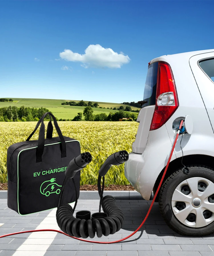 16a/32a Sae J1772 Ev Plug Type 1 To Type 2 Ev Coiled Cable Ev Charging ...