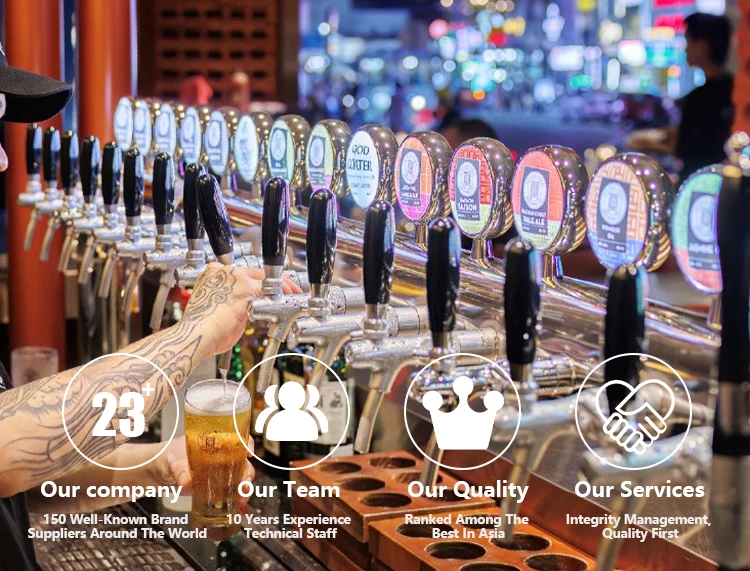 Custom Copper Bridge Beer Column Font 4 Tap Bar Stainless Steel Beer ...