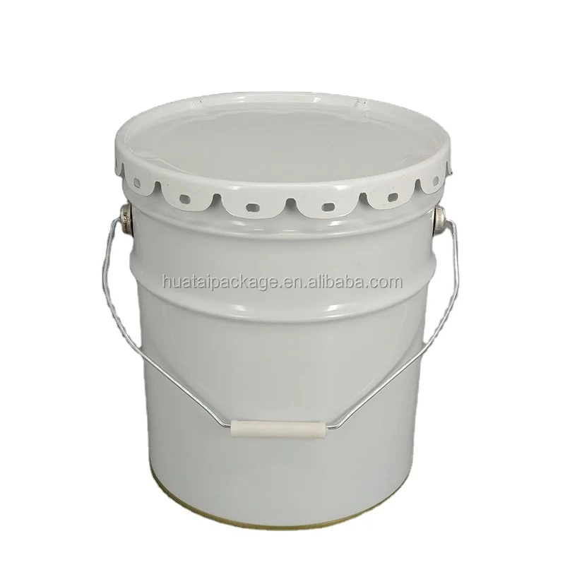 10 Liter Round Tin Barrel Tin Pail Open Head With Removable Flower Edge ...