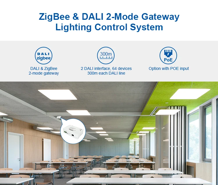 Zigbee & DALI Dual Mode Master Gateway for Industrial Lighting