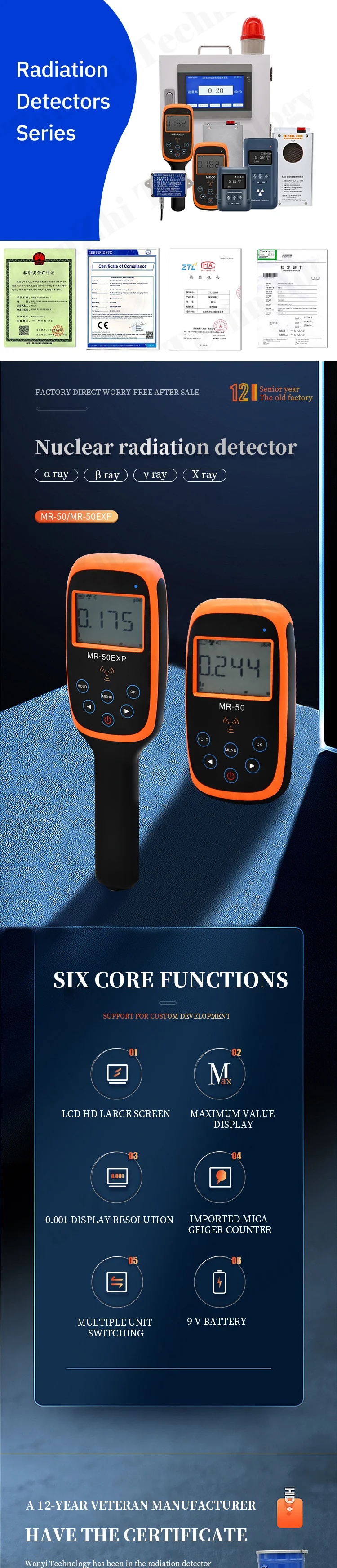 Rd9100 Nuclear Reactor Detector - Reliable Radiation Monitor