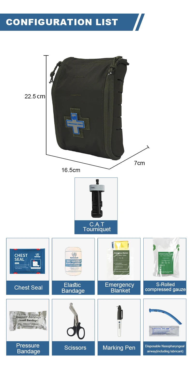 A-Shield Portable Molle Medical Trauma Kit Upgraded IFAK Individual ...