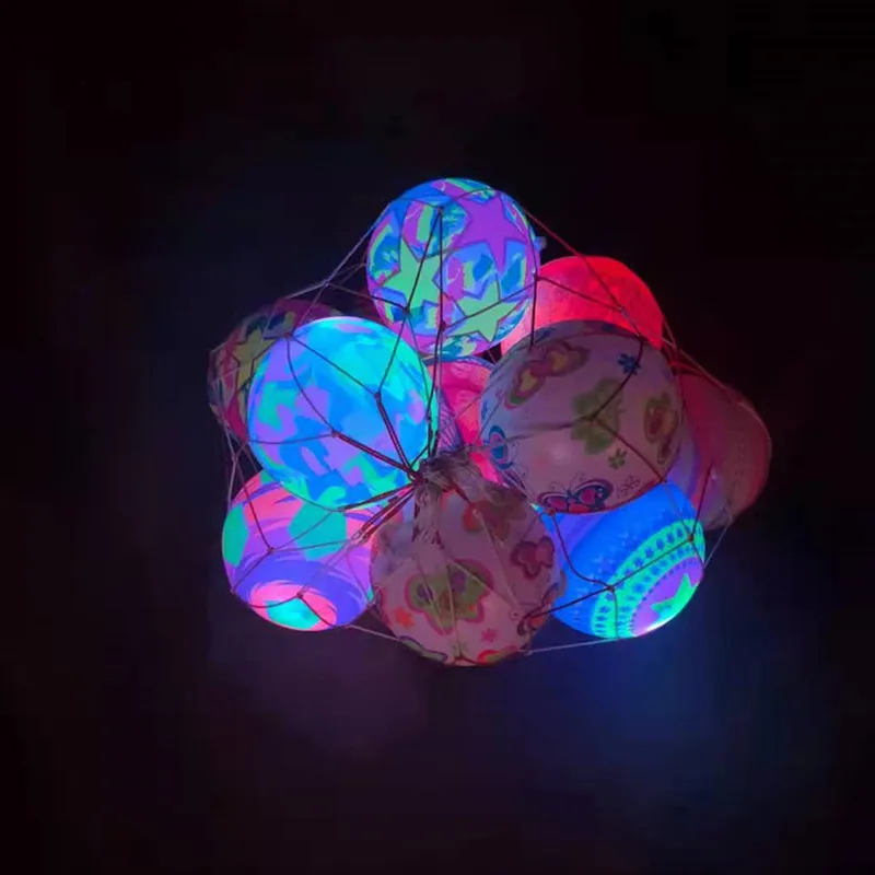 Large Light-up Fitness Fling Ball Inflatable Toy Bouncy Ball Flash ...