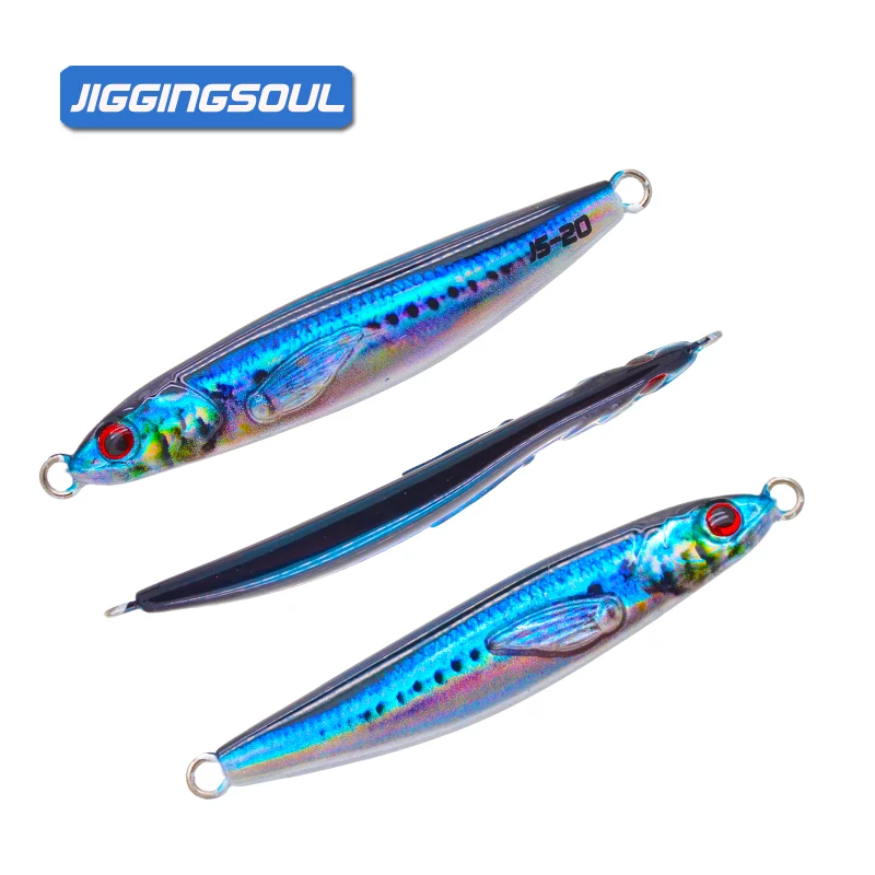 Jiggingsoul-oem311-10g15g20g30g40g60g100g 3d Printed Metal Jig S Shape Fishing Lure Shore Micro ...