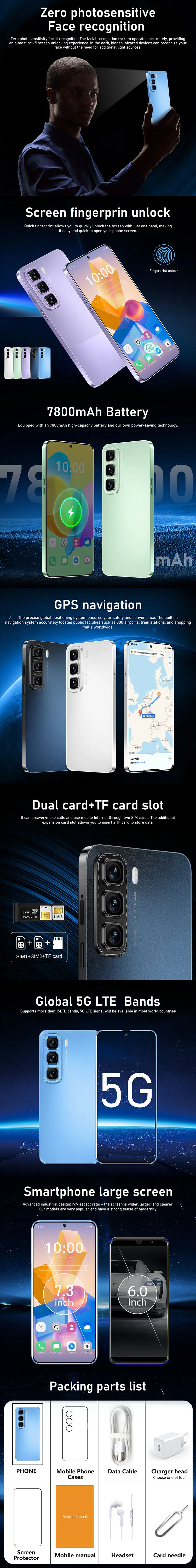 Infini X Note 50 Pro - 7.3 Inch 5G Smartphone with 12GB RAM