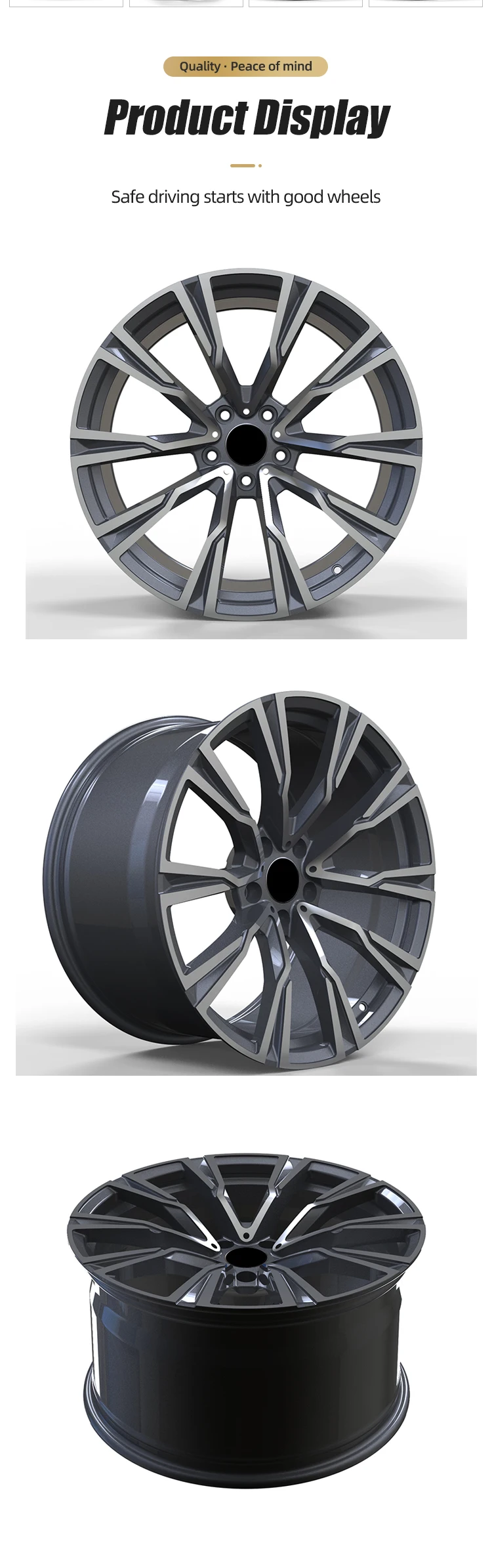 5x112 5x120mm 17 18 19 20 21 22 Inch Customized Forged Front Rear ...