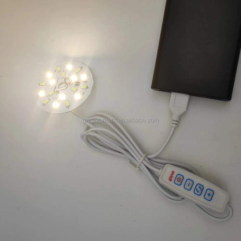 5V Led Light Circuit Boards Round with USB Wire 31/44/46/50/58mm Dual ...