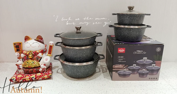 Wholesale Cast Iron Aluminum Granite Cookware Sets 10pcspanelas ...