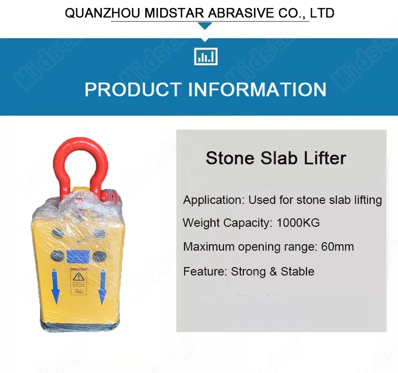 1000kgs Stone Big Slab Lifting Clamp Tools Granite Marble Quartz Slab ...