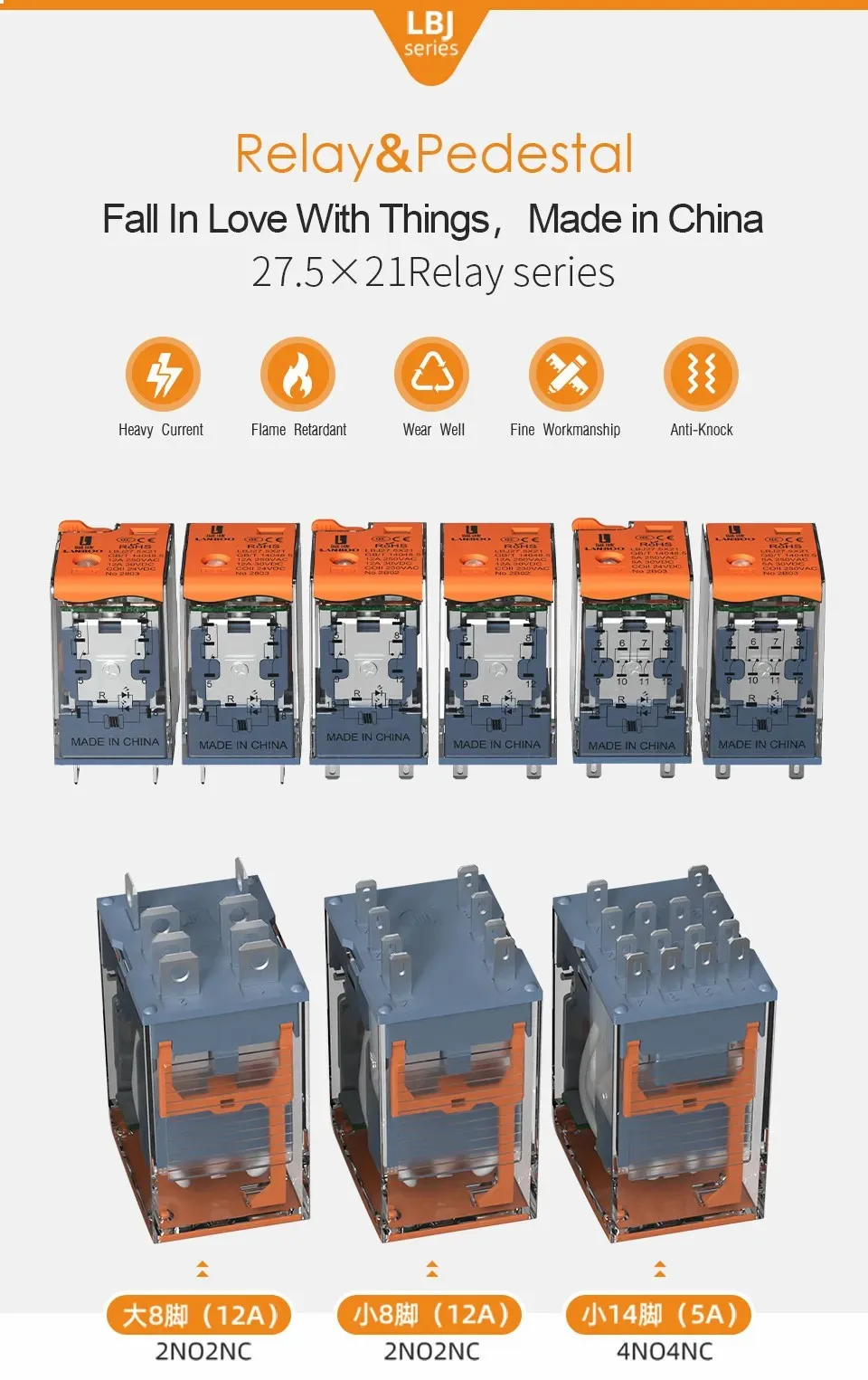 Single Pole Controlled Variable Intermediate Relay 2NO2NC DC12/24V ...