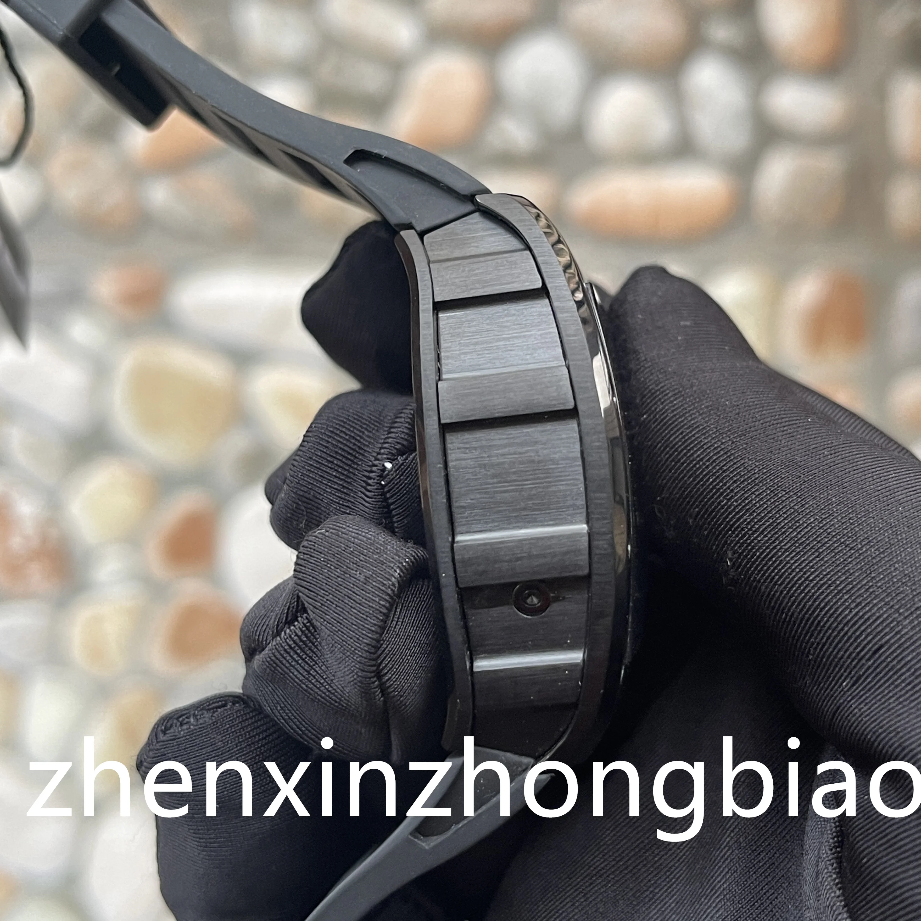 Rm1105 Black Steel Automatic Men's Mechanical Watch Imported Movement ...