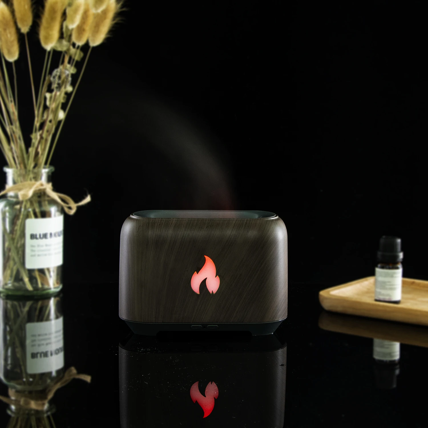 2023 Original Mini Diffuser Water Flame Ultrasonic Usb Diffuser 150ml ...