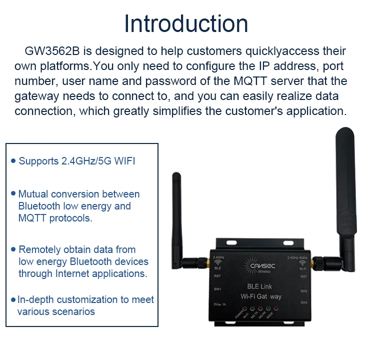 Outdoor Wireless Control Wifi Ble Gateway Cansec Custom Module Blue ...