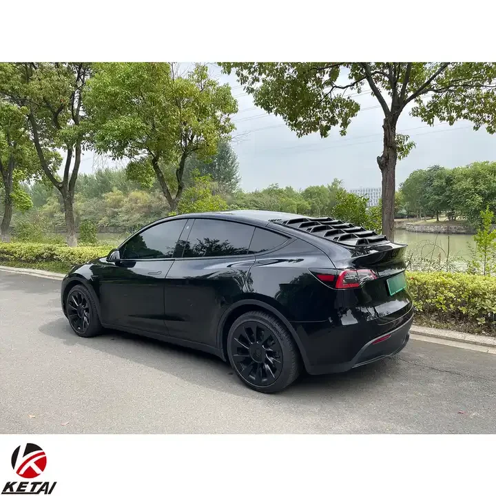 High Quality Classic Style Matte Carbon Look Windows Louver For Tesla ...