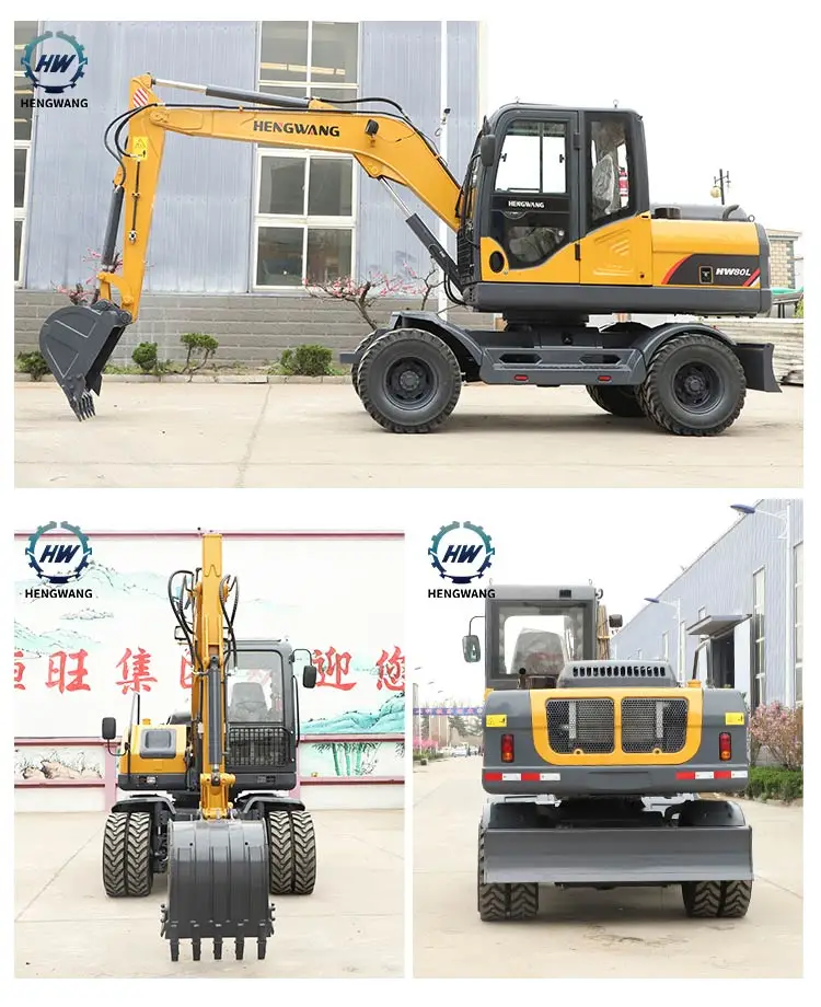Cheap Wheeled Mobile Excavator / Multifunctional Wheel Excavator ...