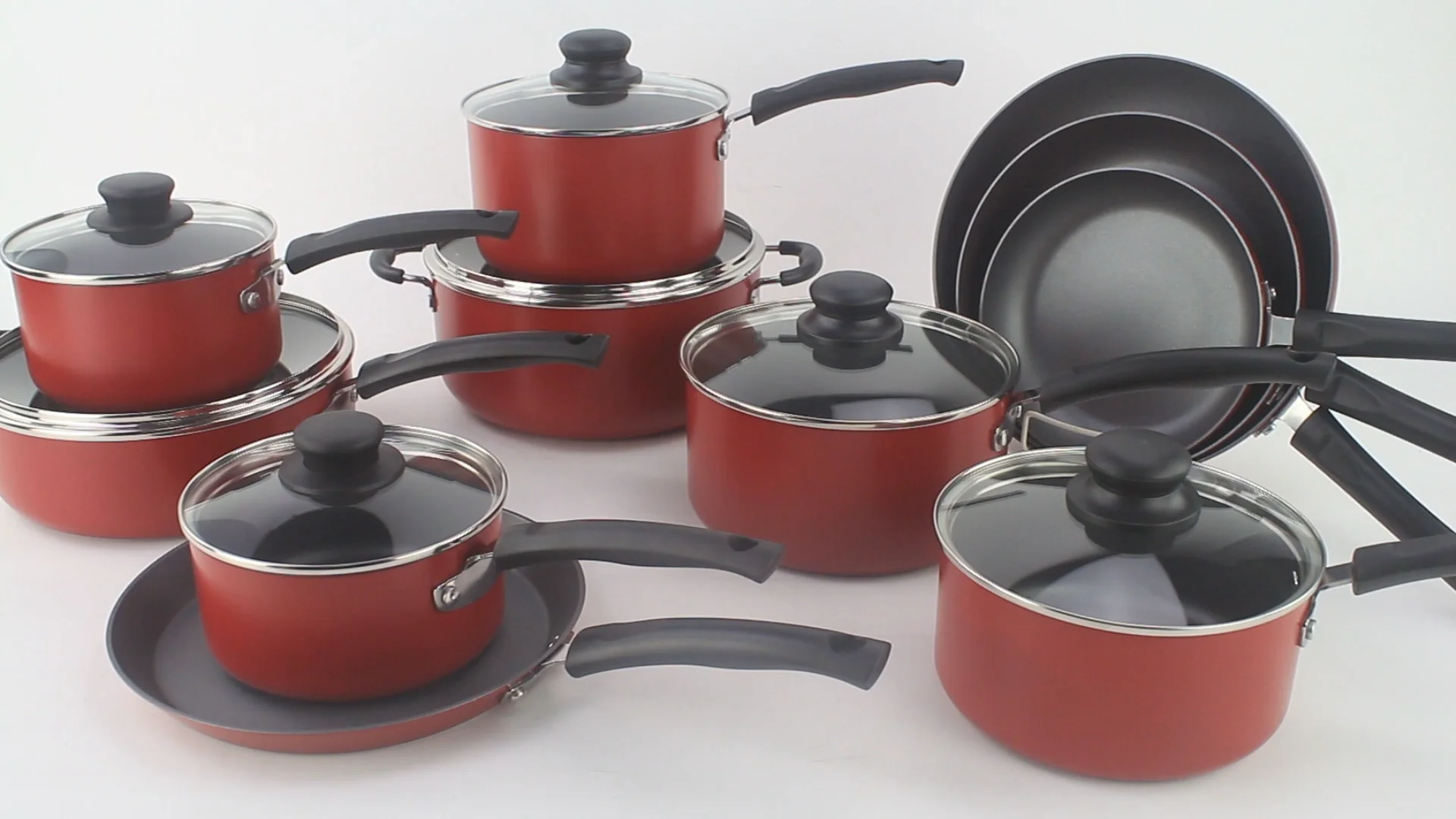 13 Piece Aluminum Cookware Set Metal Modern Set Of 7 Aluminum Pans ...