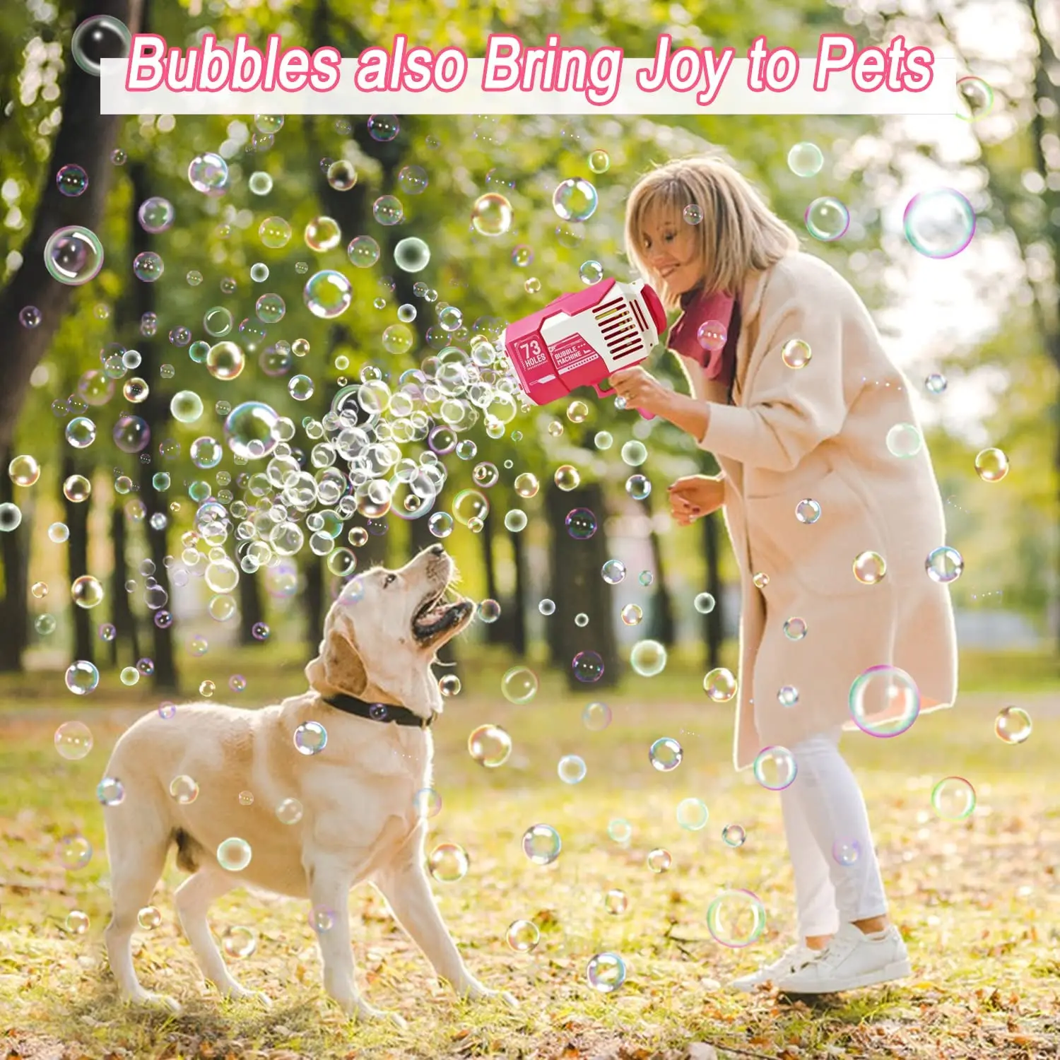 73 Hole Automatic Bubbles Rocket Launcher Kid Gatling Bubble Gun ...