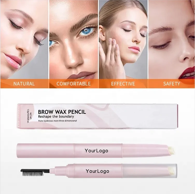 Personal Customized Label Brow Wax Gel Pen Wax Pencil Eyebrows With ...