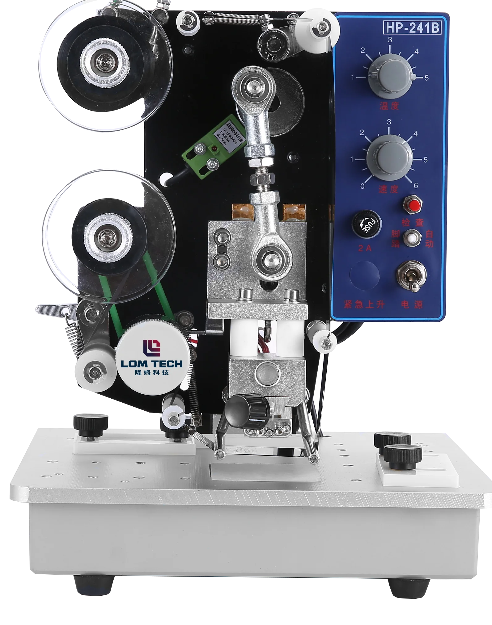 Lom Hot Semi-automatic Color Batch Expiry Date Coding Machine - Buy Ribbon Coding Machine,Hot ...