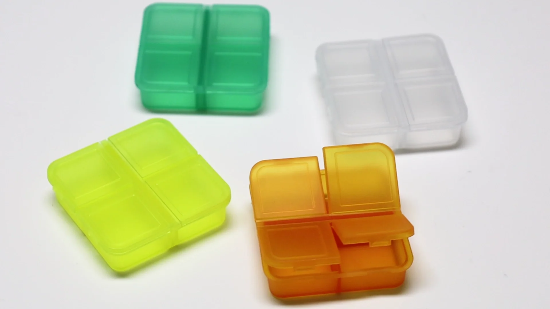 Plastic Square 4 Compartment Mini Out Door Pill Box - Buy Mini Pill Box ...