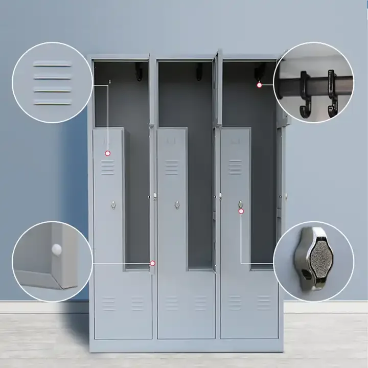 L Shape Steel Cupboard Design Primary School Furniture Used Metal Gym ...