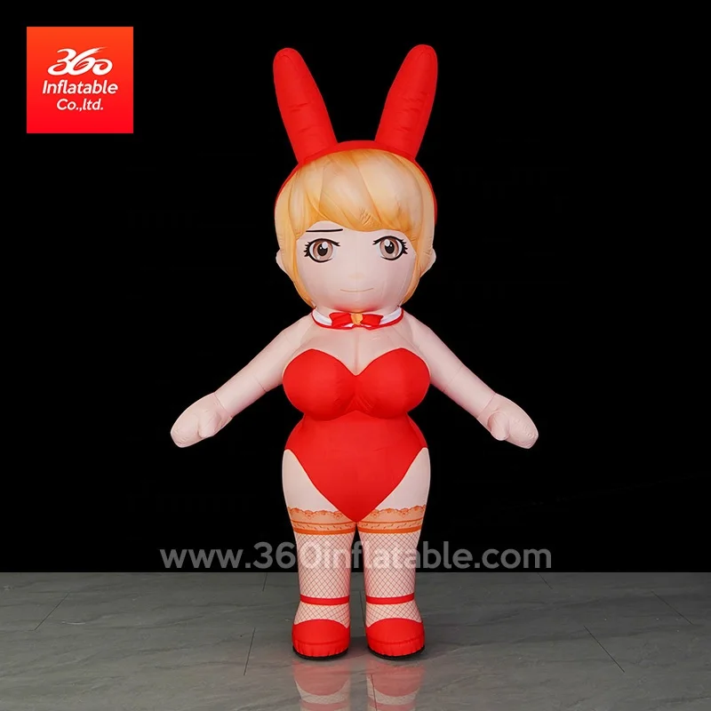 Customized Moving Inflatable Lovely Girl Suit Custom Advertising Inflatable Sexy Girl Costume