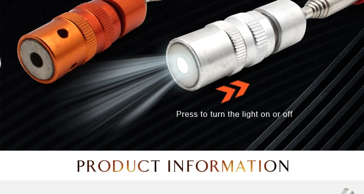 Mini Led Pick Up Tool Retractable Magnetic Picker With Led Light For ...