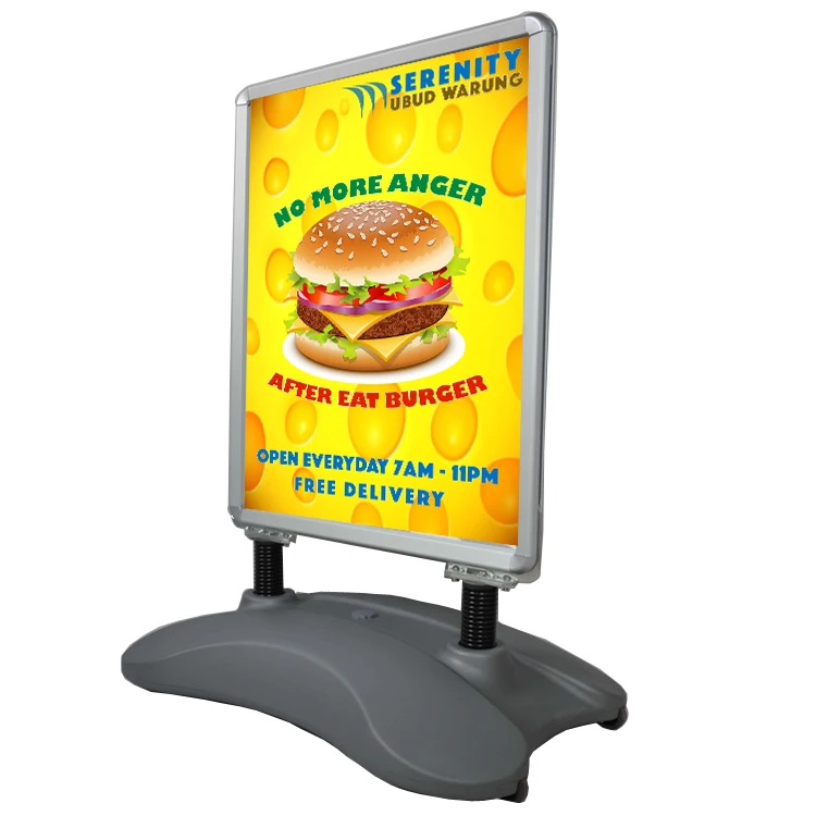 Aluminum Portable Waterbase Pavement Sign Poster Stand - Buy Waterbase ...