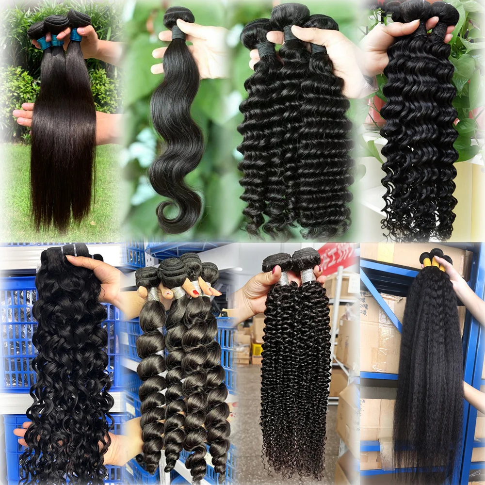 Human Hair Bundles Band Cheap 100 Raw Indian Brazilian Virgin Bodywave ...