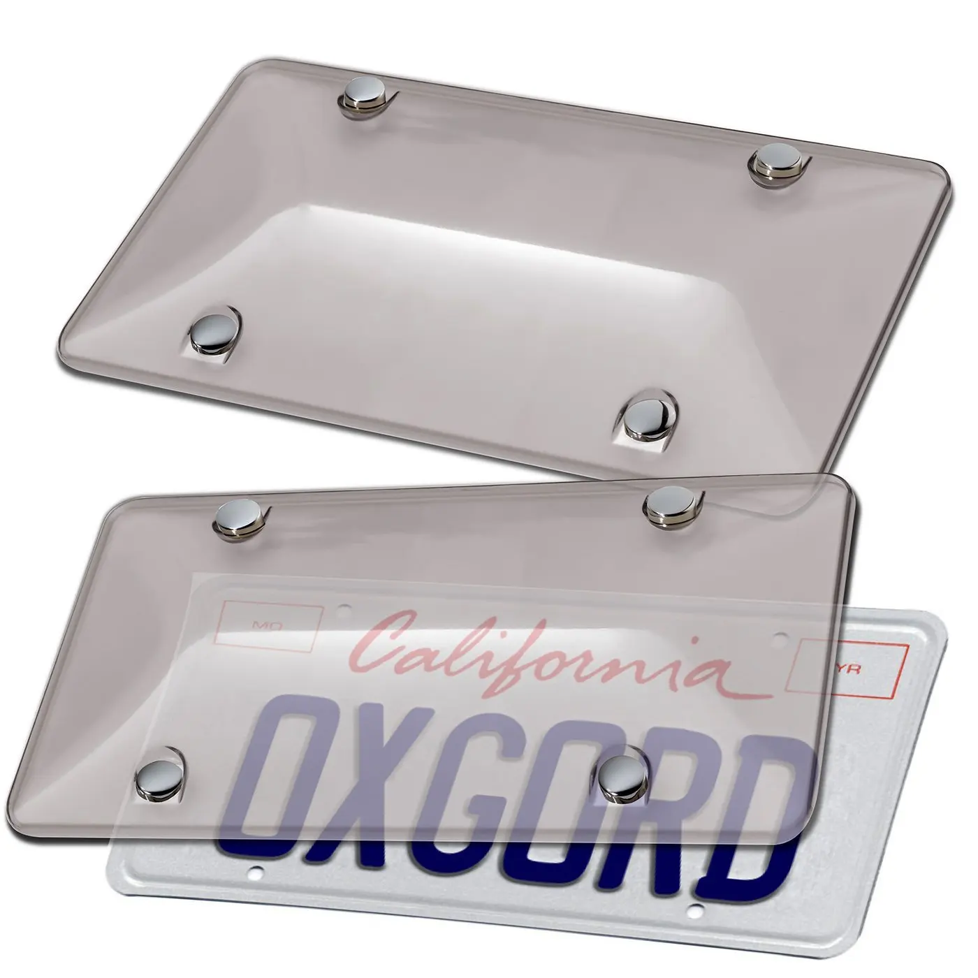 Universal Transparent Plastic Number Plate Cover for Car