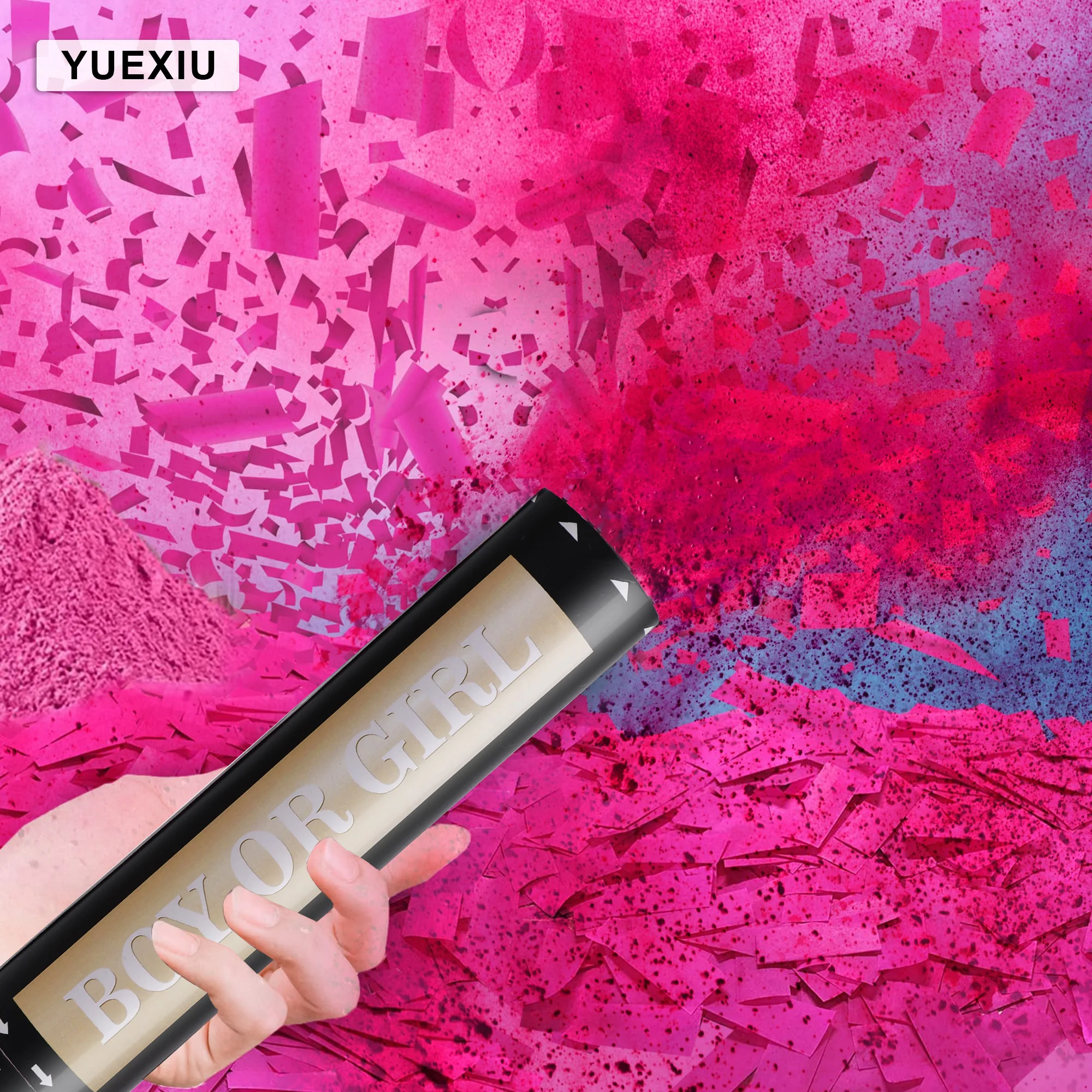 Yeshow Biodegradable Confetti Cannon Gender Reveal Powder Cannon ...