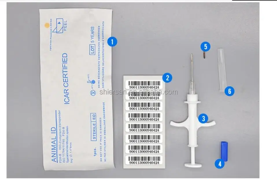 1.25*7mm Sized 134.2khz Transponder Injectable Microchip Pet Rfid ...
