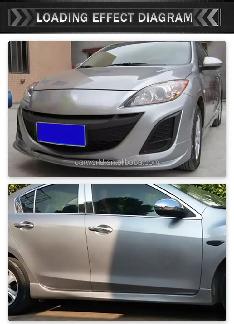 Mazda 3 2012-2015 Body Kit - M3 Style Front Lip & Diffuser