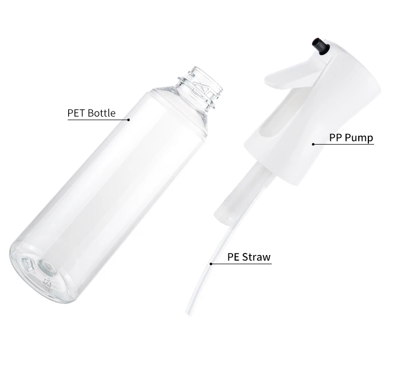 Reusable Plastic 200ml 300ml Detergent Foam Trigger Continuous Spray Bottle Kitchen Cleaning Pet ...