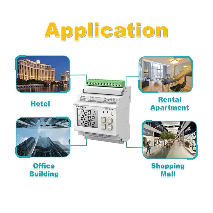 Modbus TCP/IP Ethernet RJ45 Port Power Meter - Multi Functional