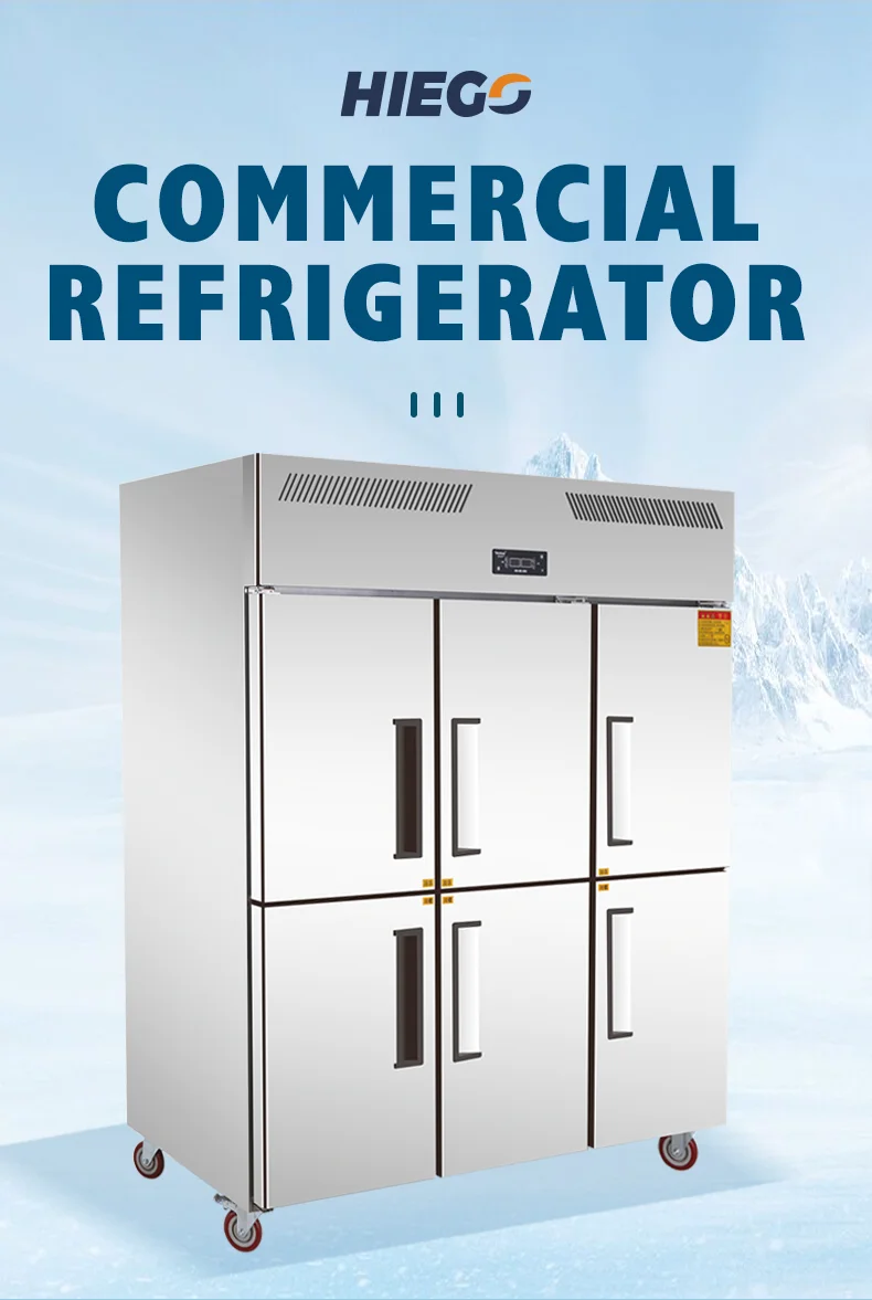 4 Doors Commercial Kitchen Upright Freezers - 1000L Capacity