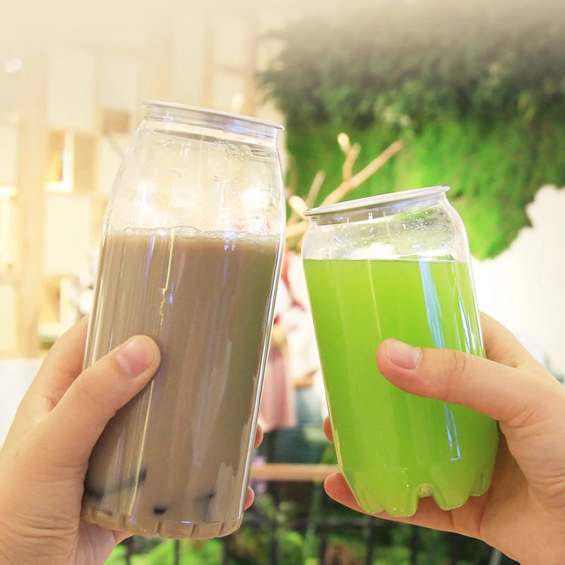 Clear Transparent PET Plastic Cans for Beverage Packaging