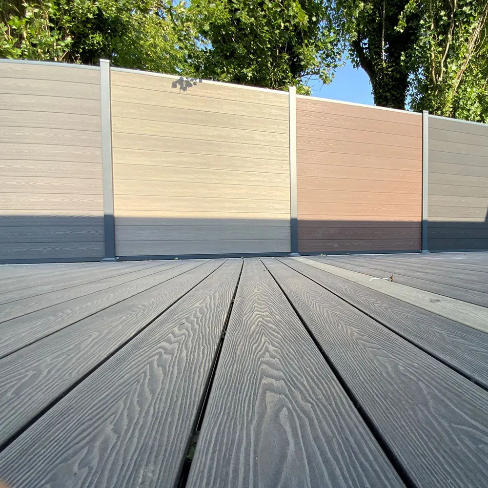 Outdoor Wood Panel WPC Waterproof Decking Floor Backyard Strip & Flat ...