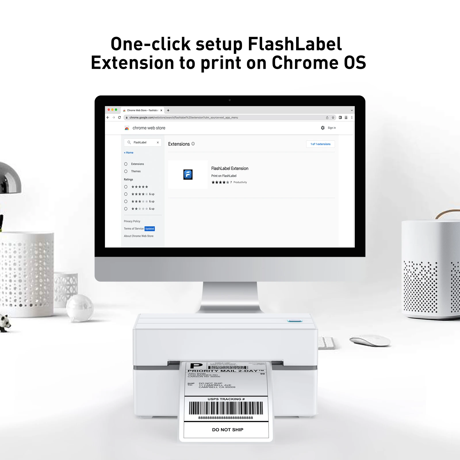 Uyin Y810 Inkless Thermal Label Printer - 110mm Barcode