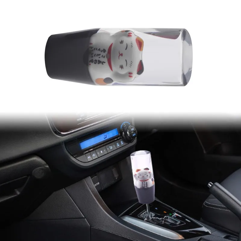 Fortune Cat Shifter Car Modification Gearshift Resin Crystal ...
