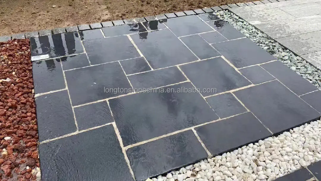 Classic French Pattern Limestone Paving Stone Garden Courtyard Tile ...