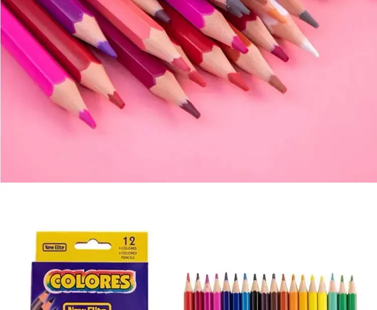 Factory 12 Colors Wooden Pencil Customized Color Non Toxic Pencil Set ...