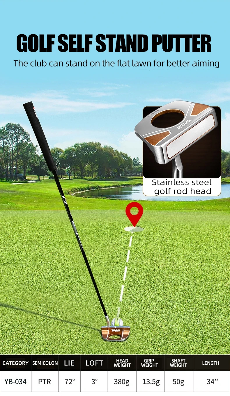 PGM TUG078 Stainless Steel Golf Club Standing Putter With Built-In ...