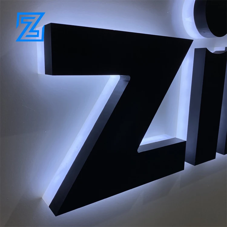 Waterproof Stainless Steel Backlit Front Lighted Sign