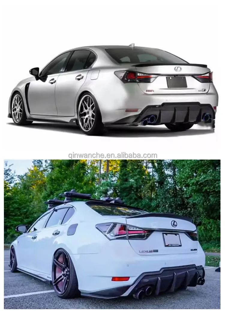 Carbon Fiber Rear Bumper Lip for Lexus GS250-350 2012-2017